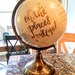 Customize Me Custom globe calligraphy globe hand lettered