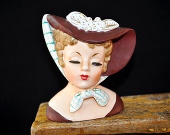 Unique lady head vase related items | Etsy