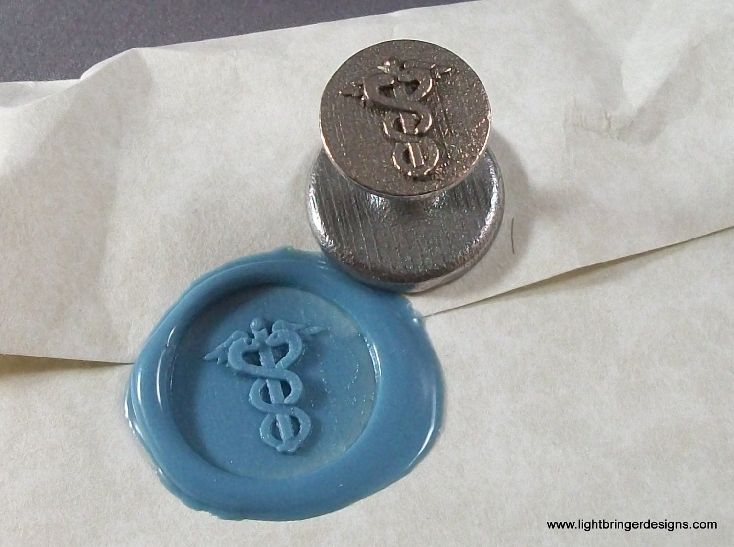 Doctor's Staff Caduceus Wax Seal