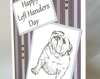 Left handed birthday card Lefty birthday card Leftie