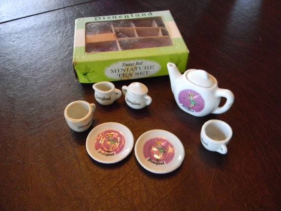 Vintage Disneyland Tinkerbell Miniature Tea Set Walt Disney