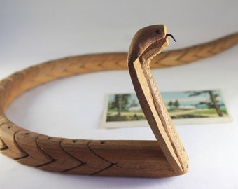 Wooden snake | Etsy