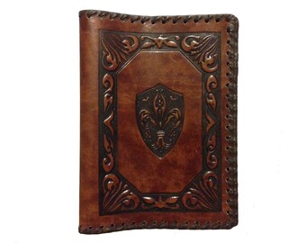 Unique leather book cover related items | Etsy