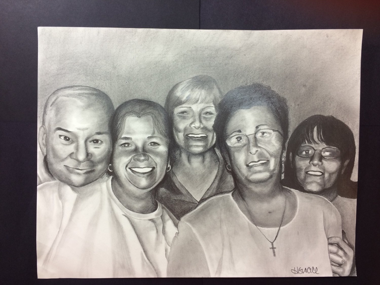 Custom Family Portraits in Pencil Graphite Custom portrait drawing ...