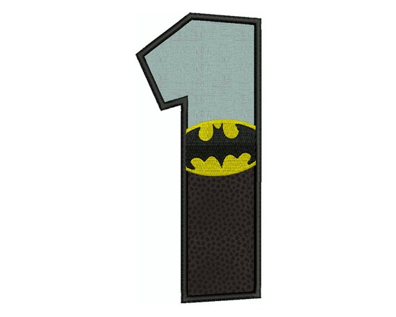 BATMAN NUMBER 1 Machine Applique Embroidery by Embroiderblock