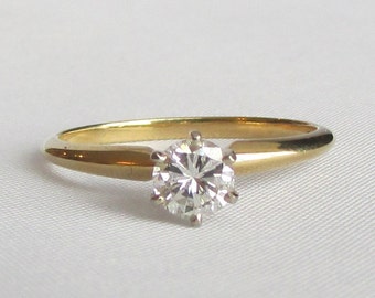 Old European Cut and Swiss Cut Diamond and 18K Yellow by Ringtique