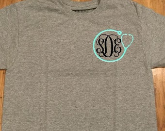 Monogrammed scrubs | Etsy