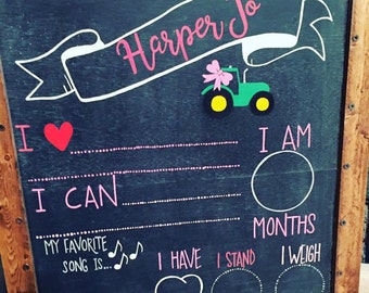 Baby Milestone Chalkboard Baby Monthly Chalkboard Mom To Be