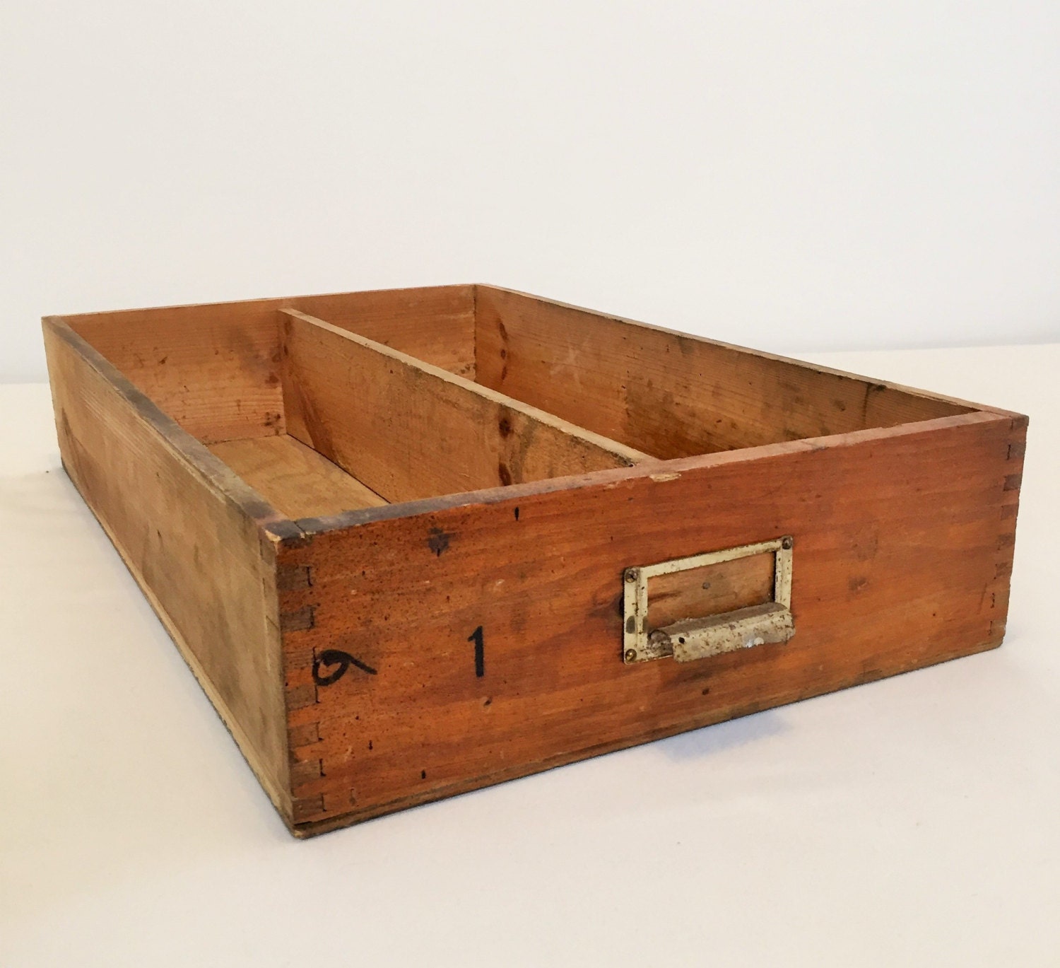distressed wood crate storge box container office collectible – Haute Juice