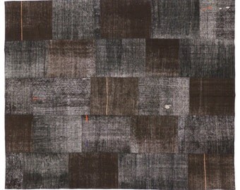 Unique gray patchwork rug related items | Etsy