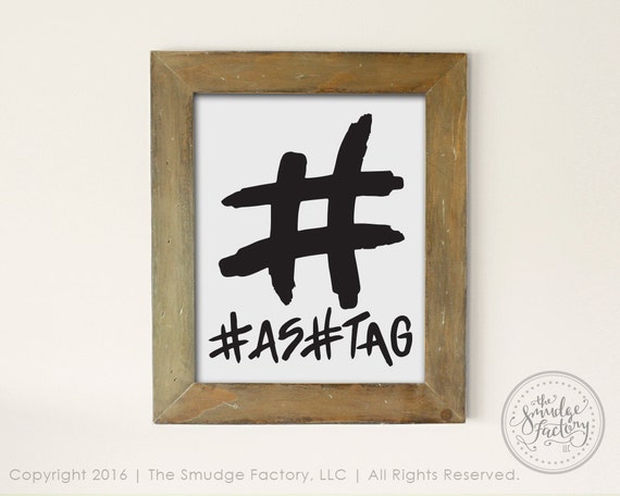 Hashtag Printable File Hashtag DIY Wall by TheSmudgeFactoryLLC
