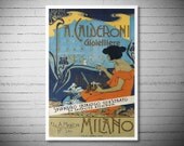 VINTAGE POSTER STICKER & CANVAS PRINTS FOR DECORATION by WallArty