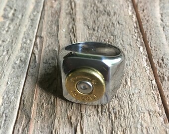 Mens bullet ring | Etsy