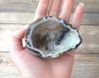 Unique split geode halves related items | Etsy