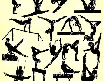 Gymnastic clip art | Etsy