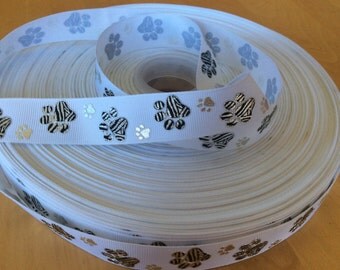 Unique paw print ribbon related items | Etsy