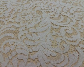 Off White lace fabric by the yard French Lace by DelightfulWedding