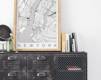 New york map | Etsy