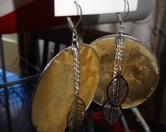 Items similar to Capiz Shell Earrings on Etsy