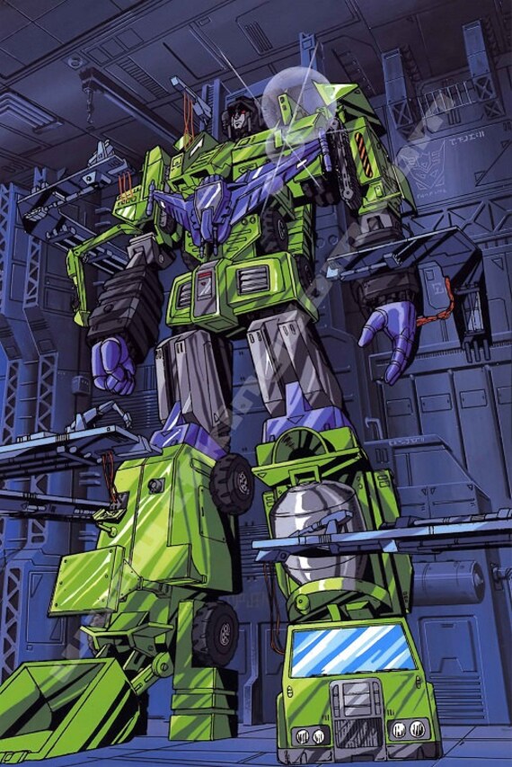 Transformers G1 Decepticon Devastator Poster Canvas Print 98