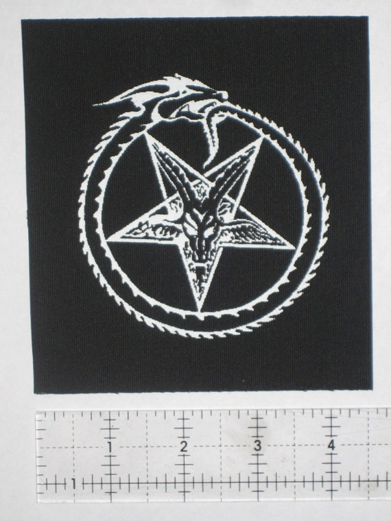 Satanic Pentagram Patch Punk DIY Leftover Crack Occult