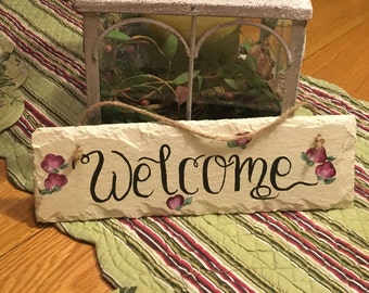 Slate welcome sign | Etsy