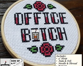 Rude cross stitch | Etsy