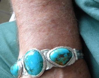 Mens turquoise cuff | Etsy