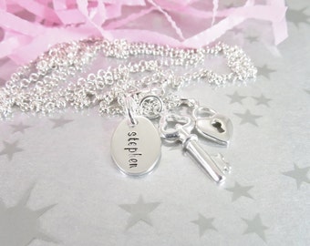 Hand Stamped Personalized Sterling Silver by GracieJewellery