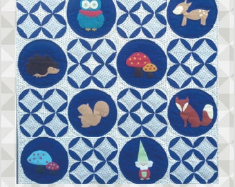 Instant Download Ellie Quilt Pattern. Embroidery. Elephant.