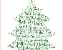 Unique christmas tree words related items | Etsy