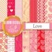Love digital paper 'Love' 14 valentines digital papers