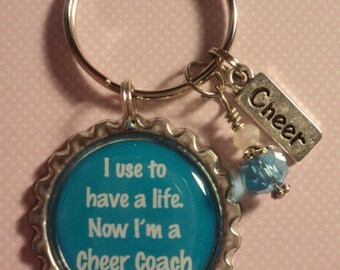 Personalized Sports Coach key chain with charms by chaleybrooke