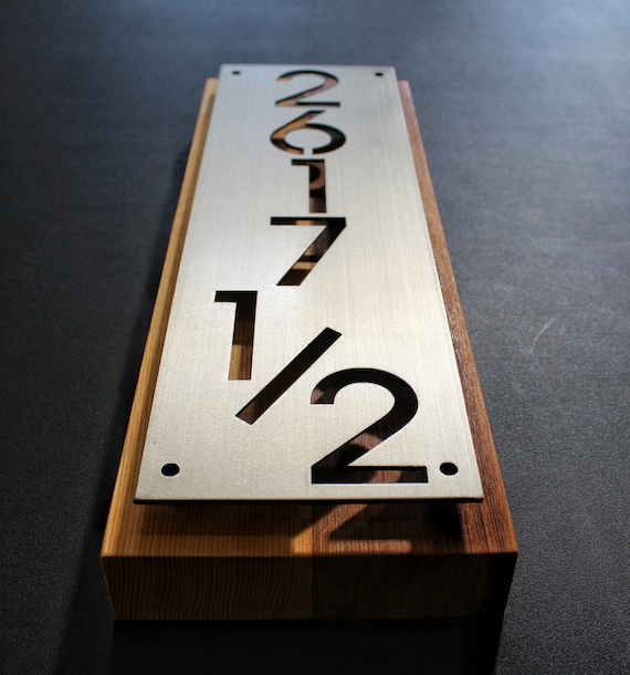stainless steel cedar house numbers address plaque