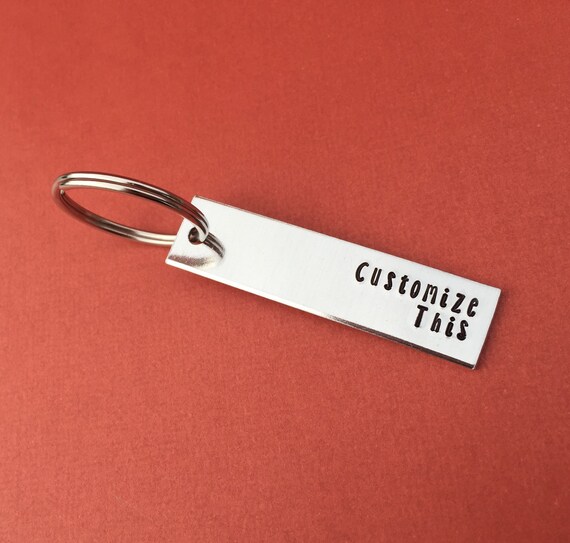 Personalized Keychain / Hand Stamped / Custom Gift Aluminum