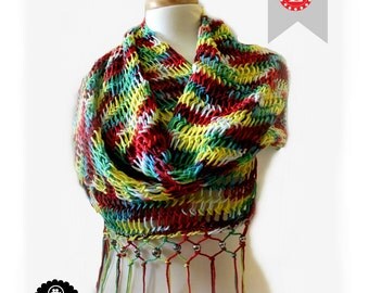 Loom Knitting Pattern Scarf Triangle Shawl Pattern EASY