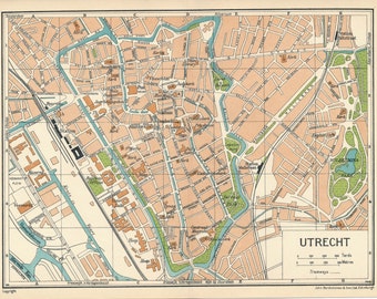 1910 Leipzig Germany Antique Map by Figure10 on Etsy