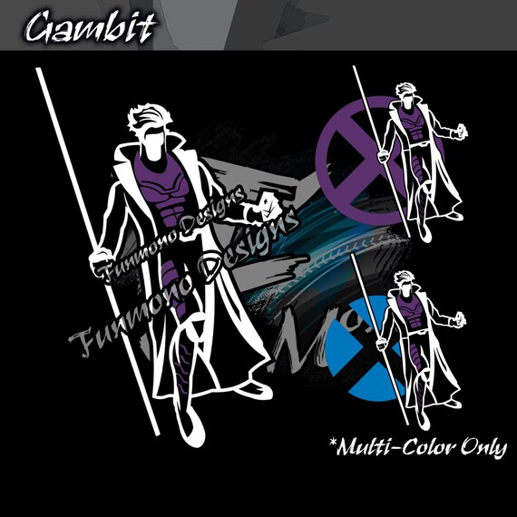 Gambit Vinyl Decal X-Men Series Multi-Color Version by Funmono714