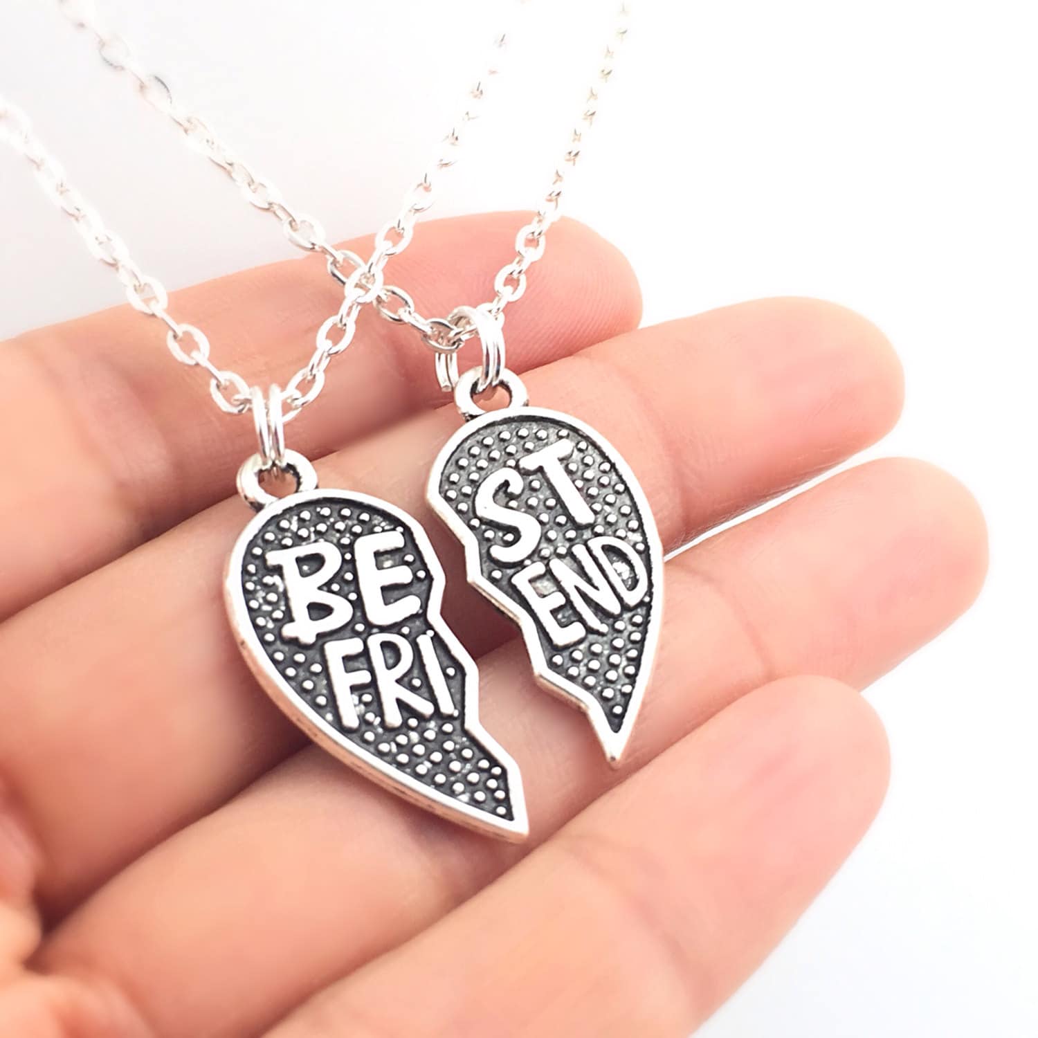 Best Friends Split Heart Necklace Set Valentine's Day
