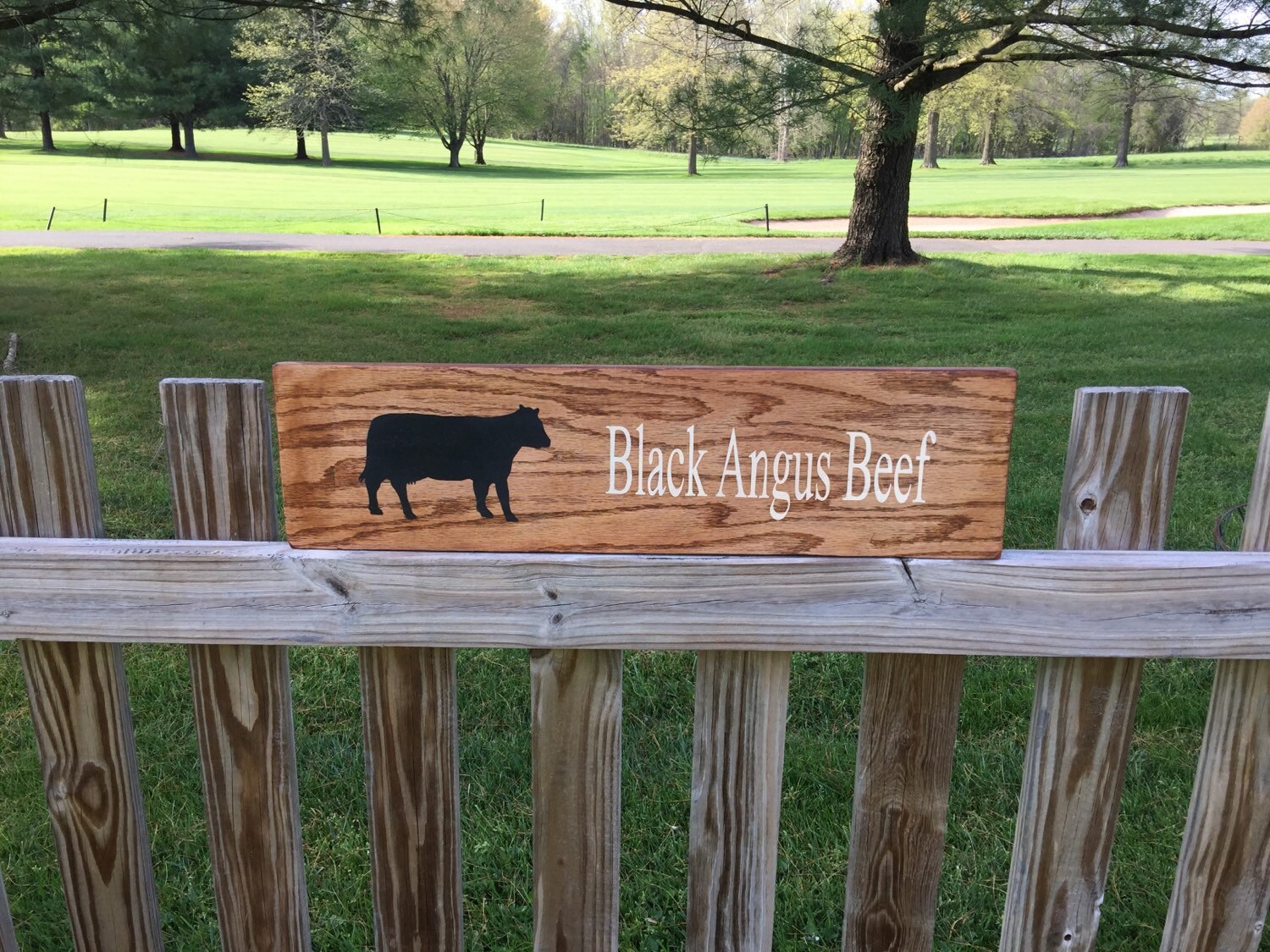 Black Angus Beef Wood Sign by TheBlueGeranium on Etsy