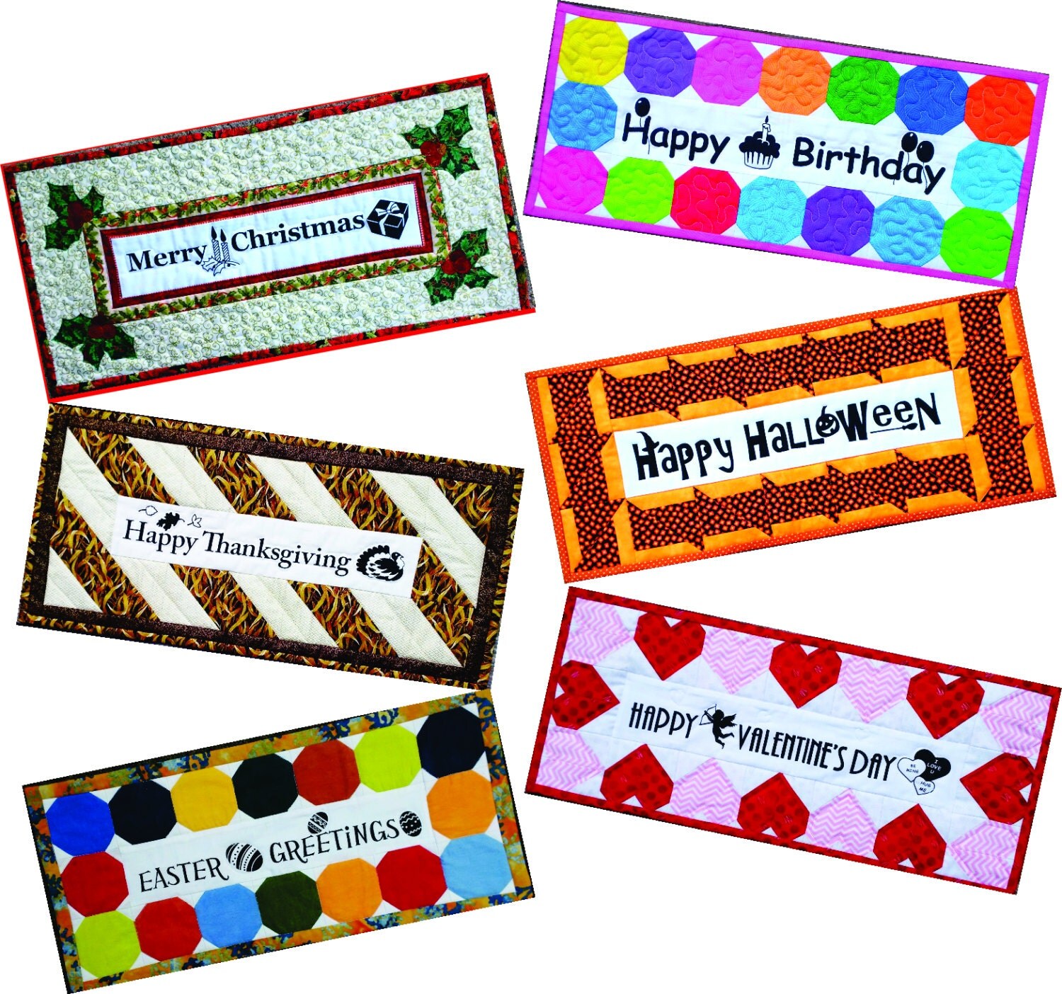 Holiday Greetings Fabric Panel, Easter, Christmas, Thanksgiving ...