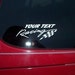 Set 2 Pieces Racing Sticker Decals Your Own Text 20 Colors