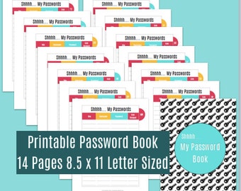 Unique password book related items | Etsy