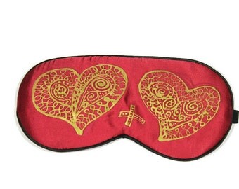 Heart sleep mask | Etsy