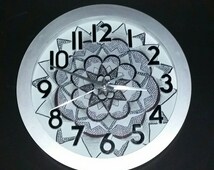 Unique mandala clock related items | Etsy