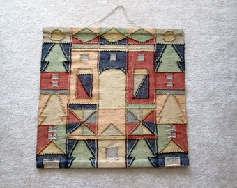 Burlap tapestry | Etsy