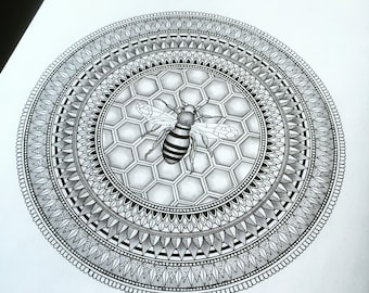Bee mandala | Etsy