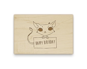 Birthday cat card | Etsy
