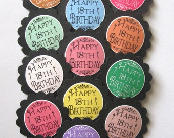 18th cupcake topper | Etsy