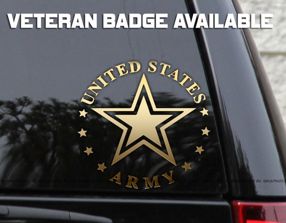 US Army Veteran Car Truck Window Laptop Decal Sticker